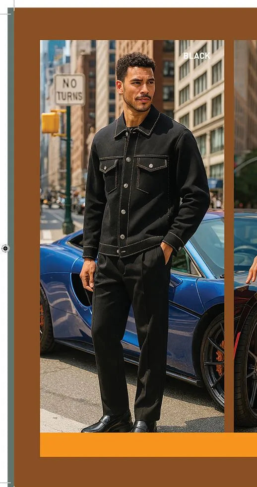 StacY Adams Knit Jacket SW5052 - Premium Men's Sweater